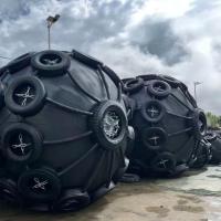 China ISO 17357 3.3m x 6.5m Pneumatic Rubber Fender for Marine Vessel Collision Protection with Reinforced Tire Net for sale