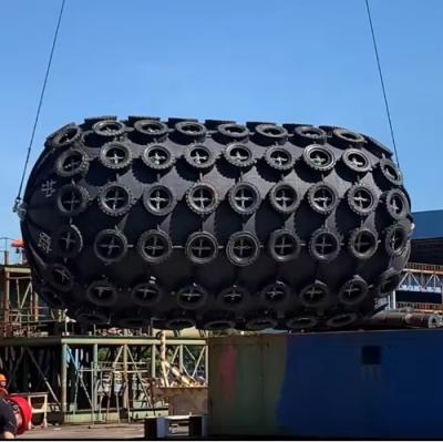 China Jincheng ISO 17357 Natural Rubber Pneumatic Marine Fender 3.3x6.5m for Ship to Ship for sale