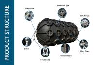 China Customized 3.3m x 11.5m Pneumatic Marine Rubber Fender Chain Net Type High Elasticity for Ship to Ship for sale
