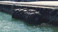 China Customized 3.3m x 11.5m Pneumatic Marine Rubber Fender Chain Net Type High Elasticity for Ship to Ship for sale