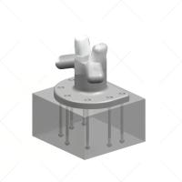 China High-Strength Cast Steel Stag Horn Mooring Bollard with Double-Horn Design for 250-Ton Load Capacity for sale