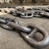 China U2 Grade 28mm-48mm Black Galvanized Steel Studlink Anchor Chain for Marine Buoy Mooring for sale