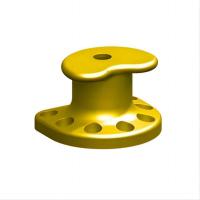 China Marine Steel Cast Iron Horn Bollard 1000kN Mooring Equipment for Port Dock Ship Berthing for sale