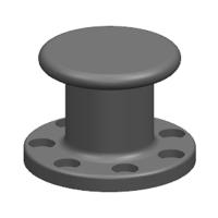 China Cast Steel Stag Horn Mooring Bollard 10-250T Capacity for Port Dock Wharf Marine Use for sale