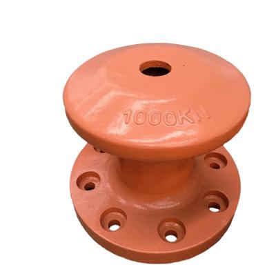 China Cast Steel Stag Horn Mooring Bollard 10-250T Capacity for Port Dock Wharf Marine Use for sale