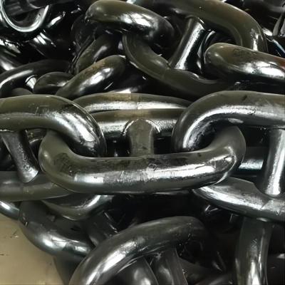 China High Tensile Stud Link Anchor Chain 12.5-120mm ABS CCS BV LR Certified for Shipbuilding for sale