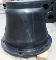 China High Energy Absorption Cone Rubber Marine Dock Fender with Front Panel Shore A 55-65 for sale