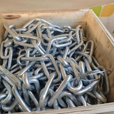 China Hot Dipped Galvanized Marine Anchor Chain DIN766 ISO4565 8mm-90mm High Strength Alloy Steel for sale