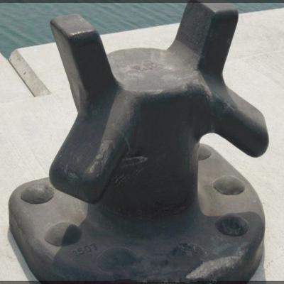 China High-Strength Cast Steel Stag Horn Mooring Bollard with Double-Angled Design for 250-Ton Load Capacity for sale