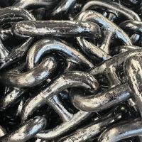 China 46mm Yacht Anchor Chain High Strength Alloy Steel Spray Paint Berthing Assistance for sale