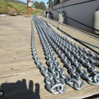 China 46mm Yacht Anchor Chain High Strength Alloy Steel Spray Paint Berthing Assistance for sale