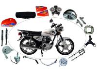China Motorcycle Body Parts Scooter Parts Brake Shoe Chain Sprocket Set for KTM 125cc 150cc for sale