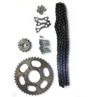 China Deep Pattern Motorcycle Chain and Sprocket Set 428 520 for Nigeria Market Durable Drive Kit for sale
