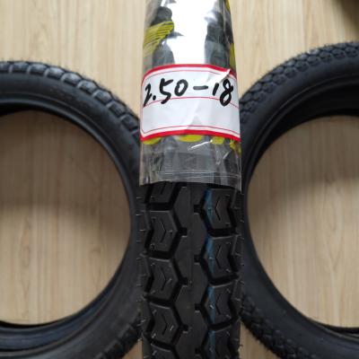 China Motorcycle Tyre 2.50x18 6PR TT TL Natural Rubber Replacement Tire for Motorcycles for sale