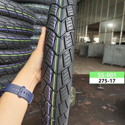 China Motorcycle Tubeless Tyre 2.75-17 6PR 8PR 45% Natural Rubber for Max Load 175kg for sale