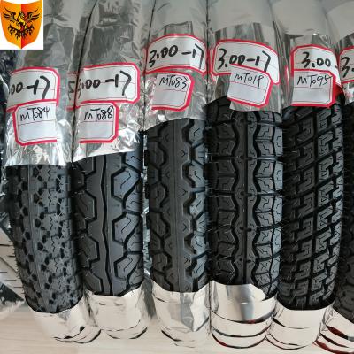 China Heavy Duty Motorcycle Tyre 3.00-17 3.00-18 300/17 300/18 35-45% Rubber Content for sale