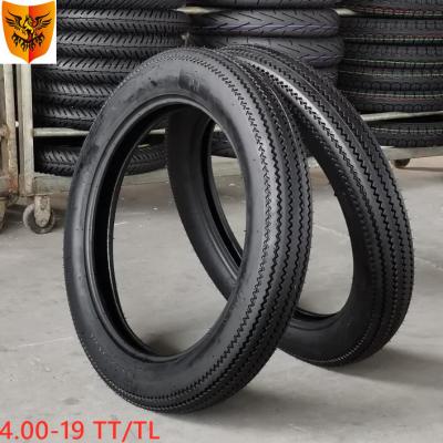 China 150km/h Sawtooth Pattern Motorcycle Tubeless Tire 4.00-19 for African Market for sale