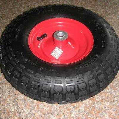 China Black Pneumatic Garden Cart Wheels 3.50-8 4.00-8 for Smooth Movement for sale