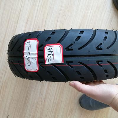 China Motorcycle Tire 120/70-12 Tubeless 35%-55% Rubber Content Qingdao Port for sale