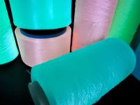 China Fluorescent Glow Up Yarn Luminous Polyester Yarn 150D Polyester Glowing Yarn for sale