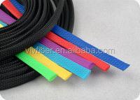 China 0.22mm Polyester Yarn Anti-fire Black Polyester Monofilament Yarn Expandable Knitted Sleeve Pet Monofilament Yarn for sale