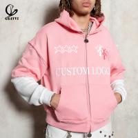 China Custom Heavyweight High Quality Embroidery Vintage Fleece Zip Up Hoodies for sale