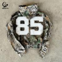 China Custom Camouflage Streetwear Print Oversized Zip Up Hoodies With Pocket for sale