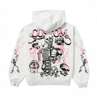 China Custom Fleece Vintage Hoodies Y2K Skate Pink Gothic Vintage Pullover Hoodie for sale