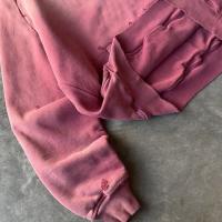China Heavyweight Vintage Sweatshirts Men Double Layer Waffle Sun Faded Vintage Wash Streetwear for sale