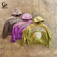 China Acid Wash Vintage Hoodies Rhinestone Y2K Sun Faded Boxy Fit Oversize Hoodies for sale