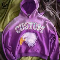 China Acid Wash Vintage Hoodies Rhinestone Y2K Sun Faded Boxy Fit Oversize Hoodies for sale