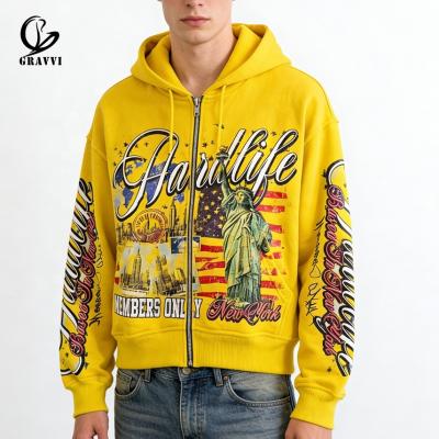 China Custom Brand Logo Embroidery Plus Size Loose Fit Streetwear Hoodie for sale