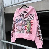 China Custom Brand Logo Embroidery Plus Size Loose Fit Streetwear Hoodie for sale