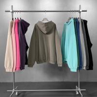 China Blank Grey Men Hoodies Sun Faded Acid Wash Distressed Streetwear Blank Oversized Hoodies for sale