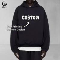 China Custom Heavyweight Blank Hoodie Fleece Oversized Puff Printing Streetwear Low MOQ for sale