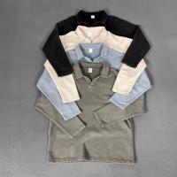China Washed Heavy Blank Hoodie Heavyweight 330gsm Drop Shoulder Oversized Polo Sweatshirts For Men for sale