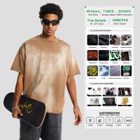 China Custom Mens Graphic T Shirts 100% Cotton Sun Faded Wash Distressed Vintage for sale
