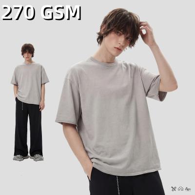 China Graphic T Shirts Heavyweight Jersey Vintage Dry Feel Batik Wash Oversized Oem for sale