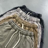 China Vintage Streetwear Sweatpants Washed Heavy Cotton Shorts Unisex Loose Fit Streetwear Daily Wear for sale