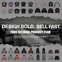 China Men Blank Hoodies Cropped Zip Up Hoodies Vintage Wash Custom Patch Pearl Embellished Streetwear for sale