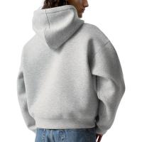 China Logo Printing Mens Grey Hoodie Relaxed Sleeves Customizable With Hooded Collar for sale