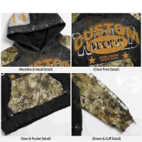 China Custom Camo Raglan Hoodie Rhinestone Vintage Streetwear Supplier for sale
