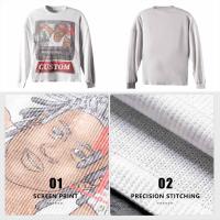 China Screen Print Vintage Hoodies Ribbed Long Sleeve 280GSM Streetwear OEM for sale
