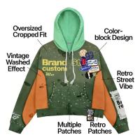 China Custom Distressed Acid Wash Oversized Zip Up Hoodies Streetwear OEM for sale