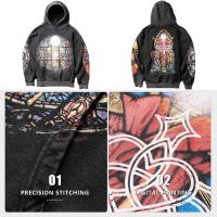 China Custom DTG Print Vintage Wash Graphic Men's Hoodies for Streetwear Brands for sale