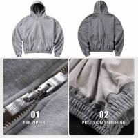 China Zip Up Vintage Wash Sweatshirt Retro Fleece Pullover Boxy Up Cropped Hoodies for sale