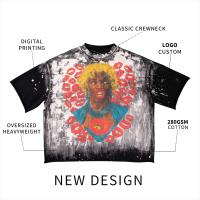 China Custom Oversized 280GSM T Shirt Digital Print Streetwear for Men for sale