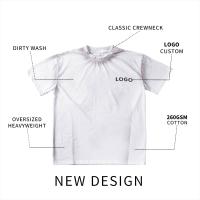 China Custom Logo 100%Cotton Oversized T Shirt Blank Streetwear for Men for sale