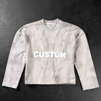 China Custom Heavyweight Vintage Dirty Wash Sweatshirt Paneled Streetwear for sale