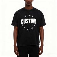 China Custom 260gsm Silk Print Oversized T Shirt Vintage Wash Streetwear for sale